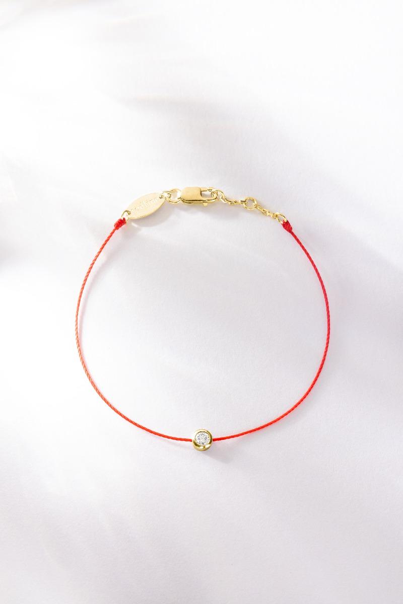 Redline Jewerly - Pure - String Bracelet For Women with 0.10ct Round ...
