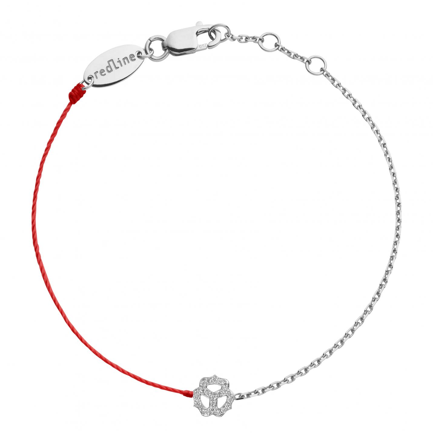 Redline Jewelry Pensée Double Chain And String Bracelet White Gold ...