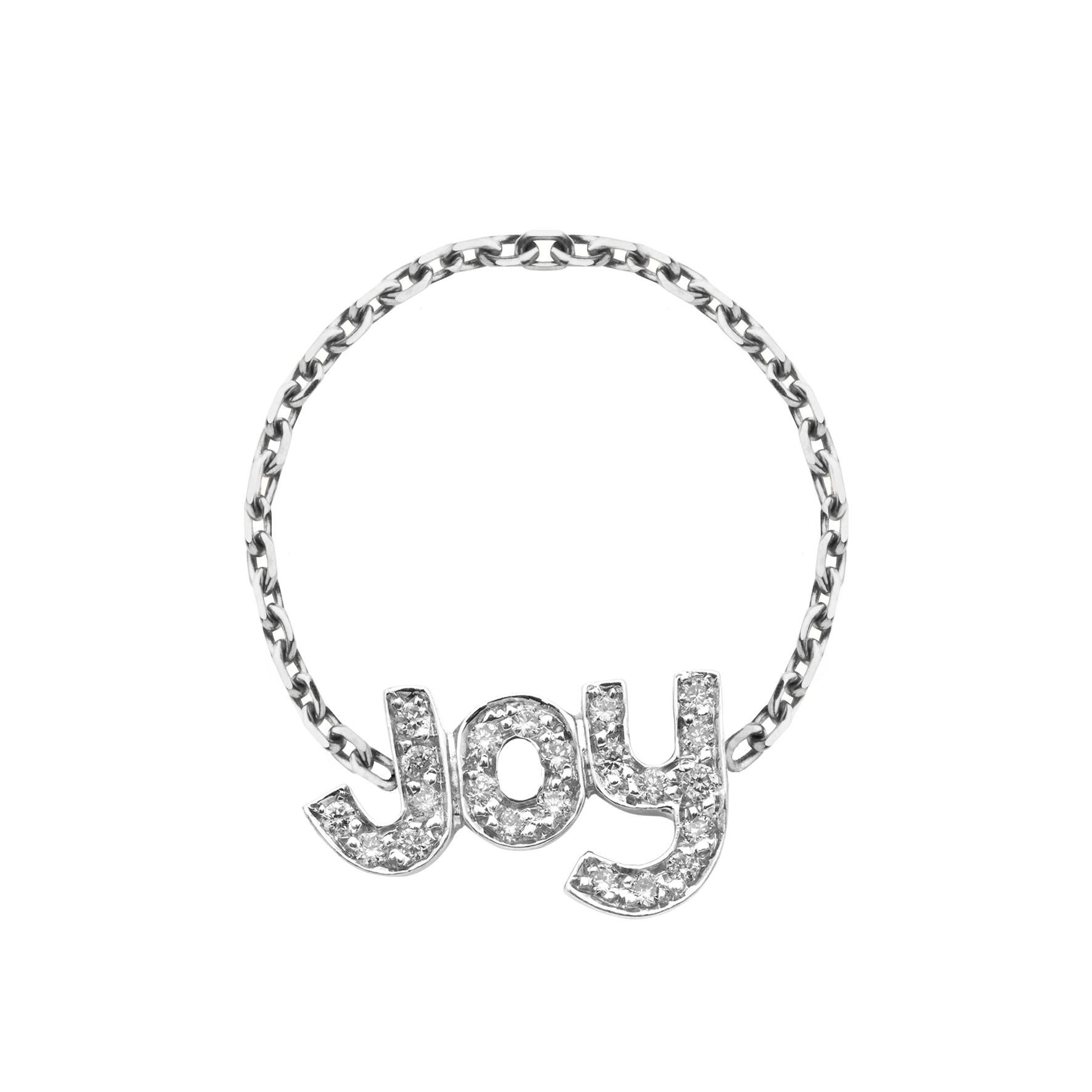Redline Jewerly - Joy - Chain Ring with 0.95ct Round Diamond in White ...