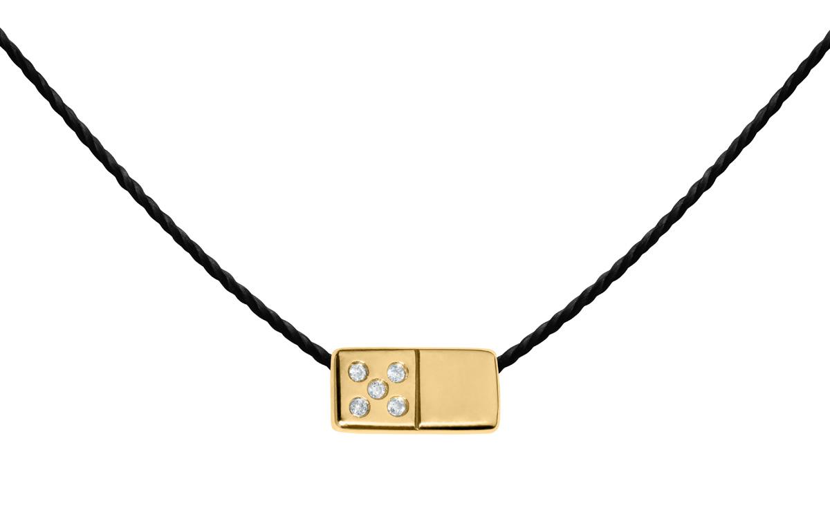 Redline Jewerly - Domino - String Necklace For Men with 0.02ct Round ...
