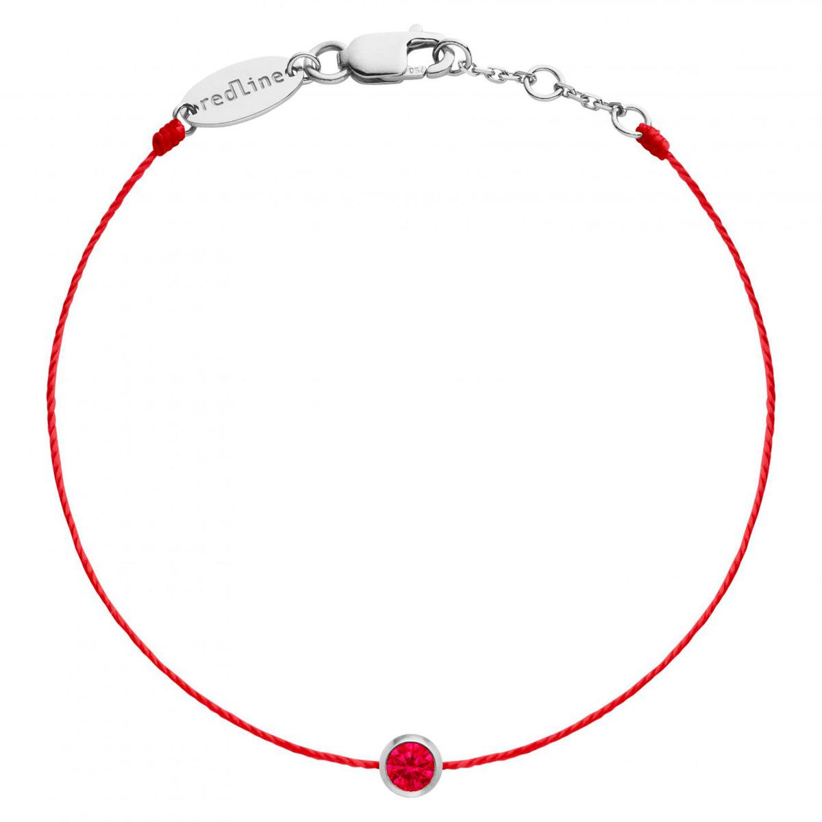 Bracelet Pure Ruby Ruby White Gold Thread - Redline