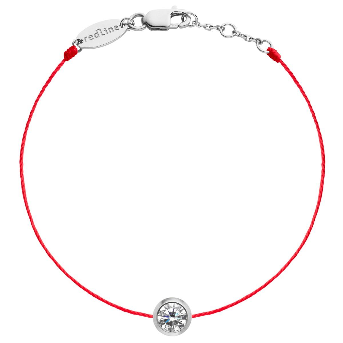 RedLine Jewelry - String Bracelet with 0.50ct Round Diamond in White ...