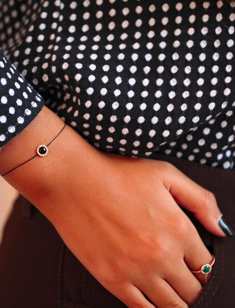 Redline Paris - Reine Onyx yellow gold bracelet - Redline