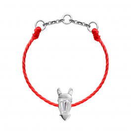 Lucky Horse RedLine thread ring in white gold with diamond - Redline